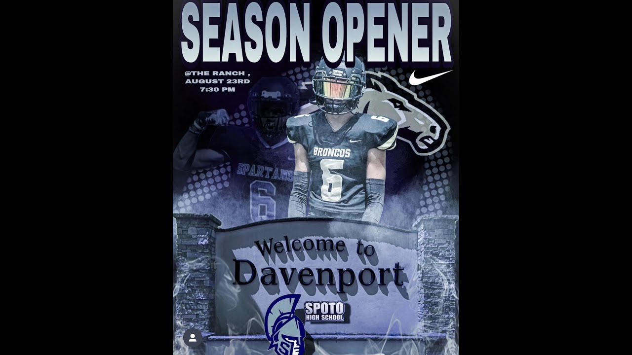 DHS Football; Davenport Broncos (0-0) vs Spoto Spartans (0-0) - YouTube