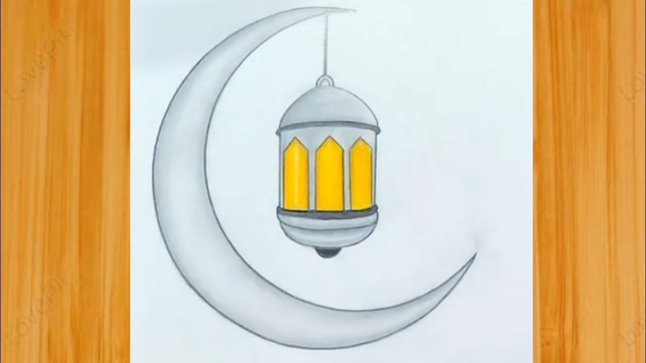 Ramada Mubarak easy step by step || Eid Mubarak ) drawing fo Ramadan ...