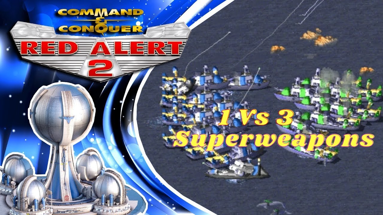 Red Alert 2 | 1 Vs 3 Brutal Enemy | Superweapons | RA2 | #59 - YouTube