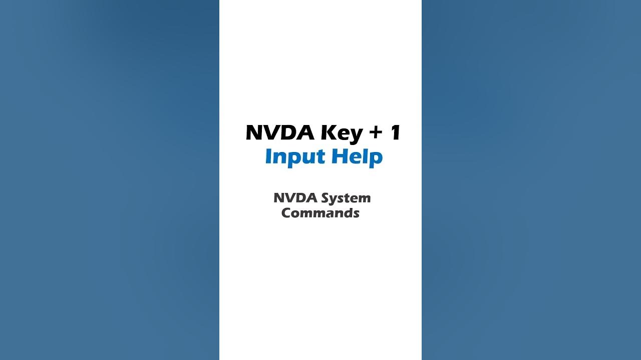 The only #NVDA shortcuts you’ll ever need – Part 1 (System commands) # ...