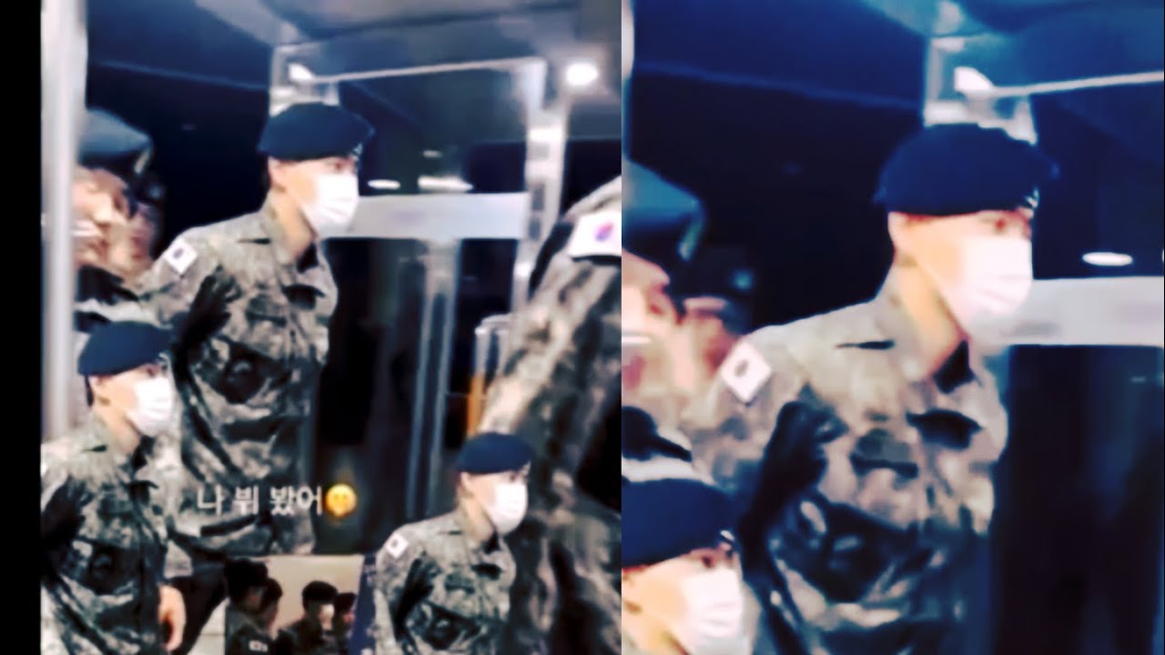 *New* BTS Taehyung New Video on Patrol Duty/Attending a Soccer Match ...