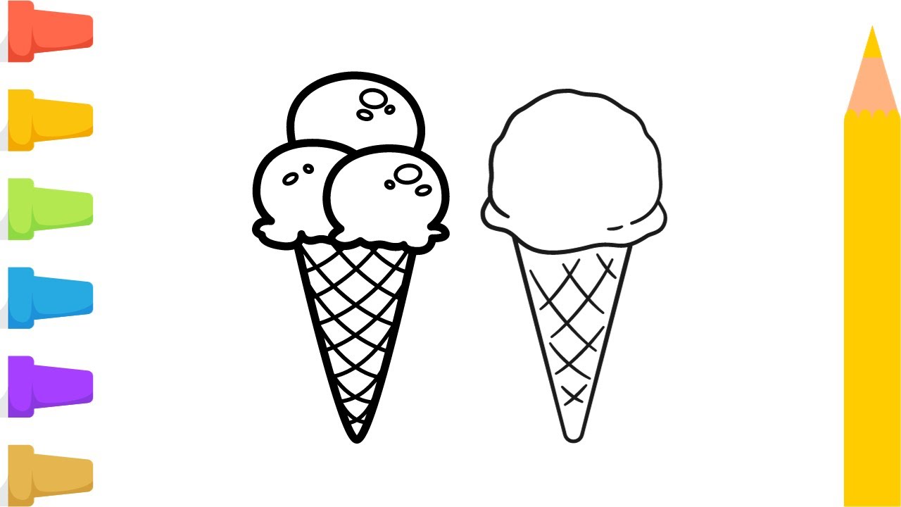 How to Draw Two Ice Cream Step by Step - YouTube