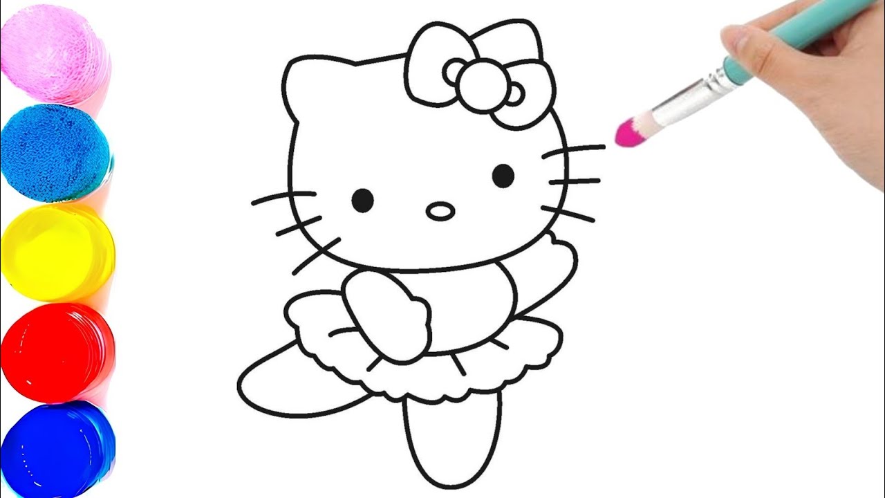 How to draw a hello kitty with heart step by step || hello kitty ...