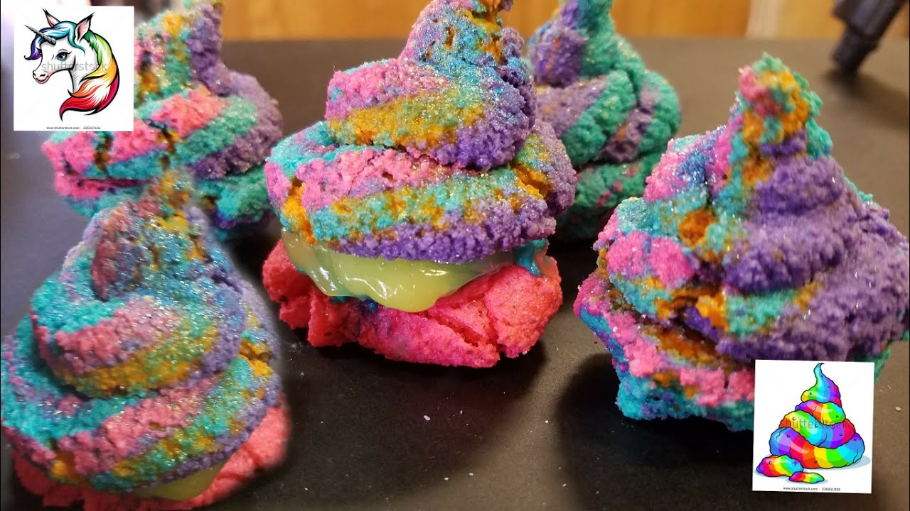 Baking 'Unicorn Poo Macarons' My Own Creation! 😊 - YouTube