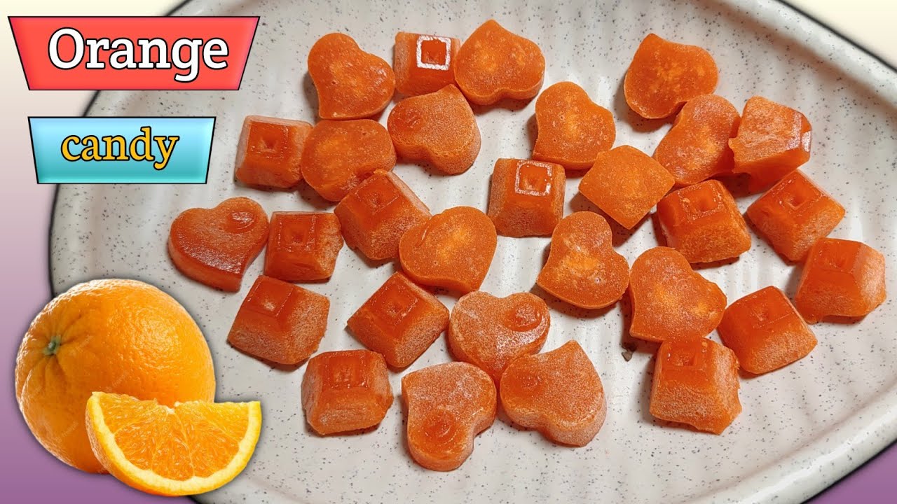 Orange candy recipe in hindi | homemade orange candy | orange candy ...