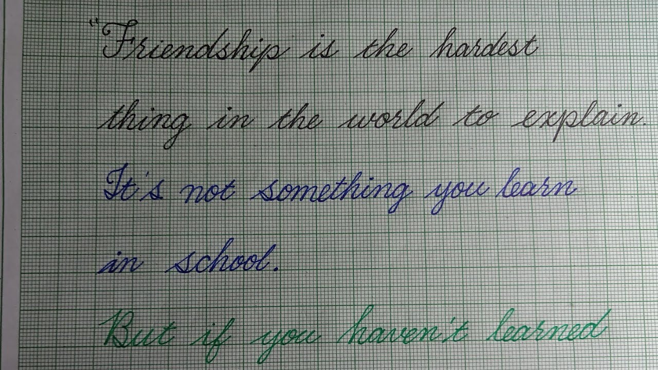 Cursive writing/ beautiful cursive handwriting - YouTube