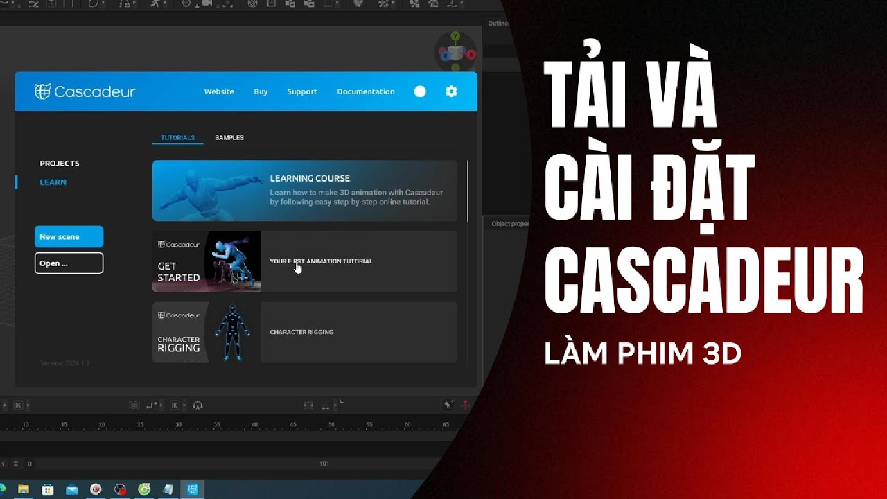 CÁCH TẢI VÀ CÀI ĐẶT CASCADEUR | LÀM PHIM HOẠT HÌNH 2D 3D - YouTube