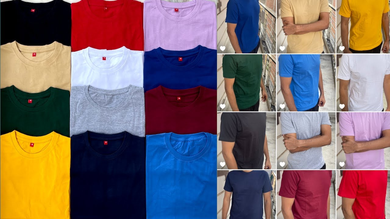 True Biowash Super Combed Plain Cotton T shirt Wholesale - YouTube