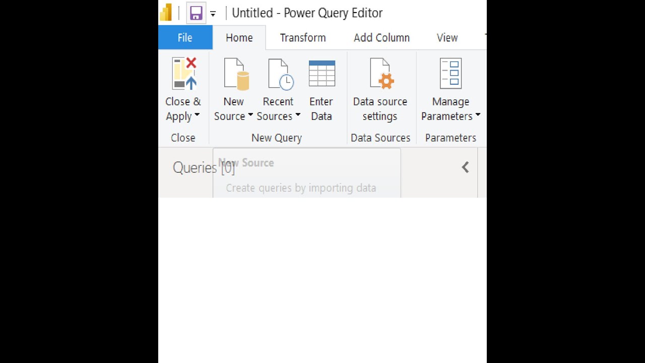 Power Query Home Tab - 1 - YouTube