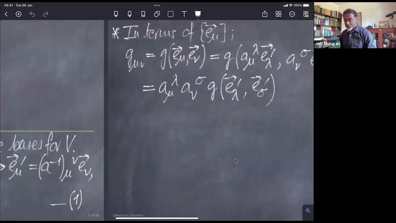 Differential Geometry 2023 - Lecture 3 (Tensors) - YouTube