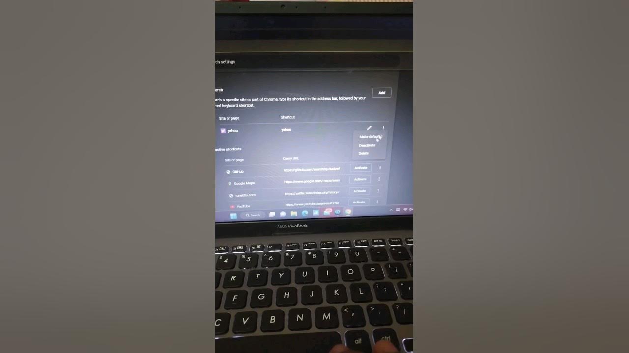 How To Remove Yahoo Search From Chrome In Laptop (Windows 11) | Laptop Me Yahoo Kaise Hataye# ...
