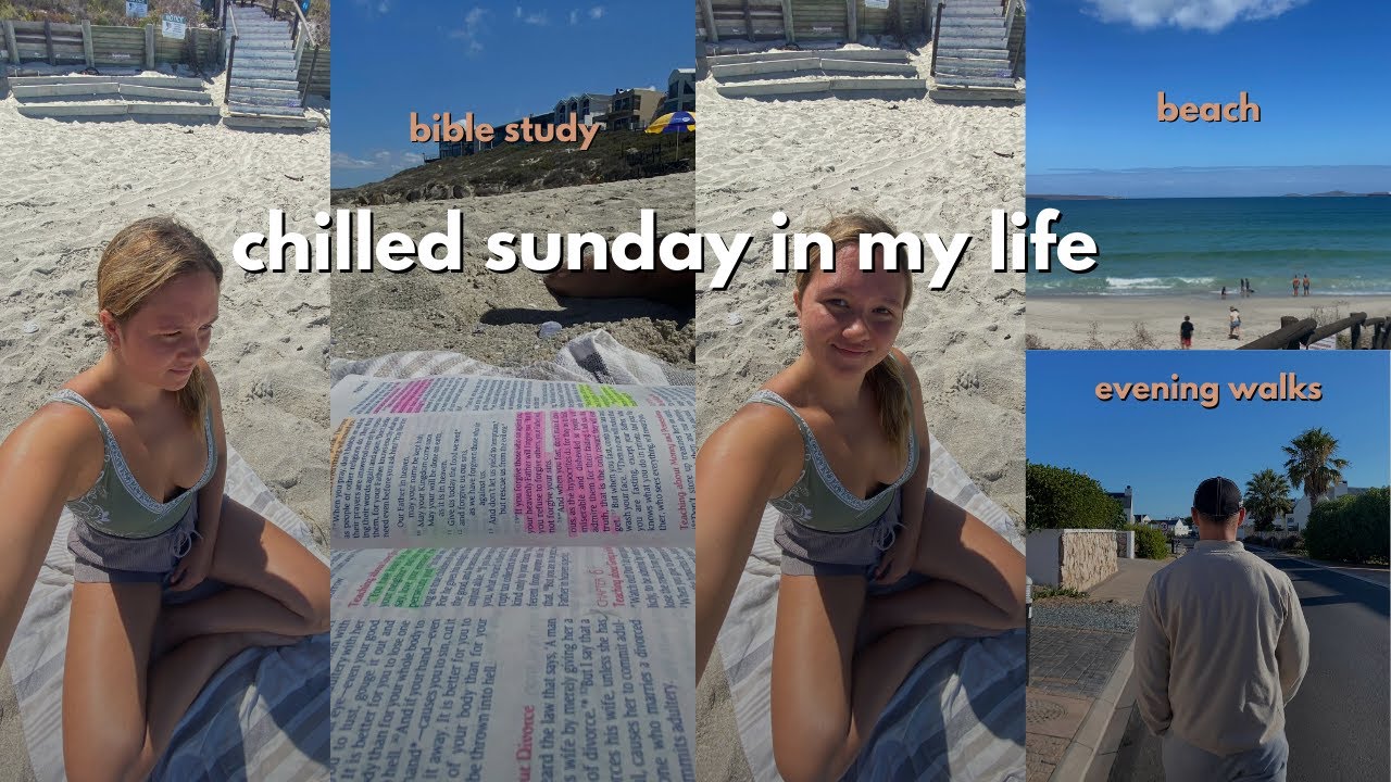 chilled sunday in my life | beach, evening walks, bible reading ...