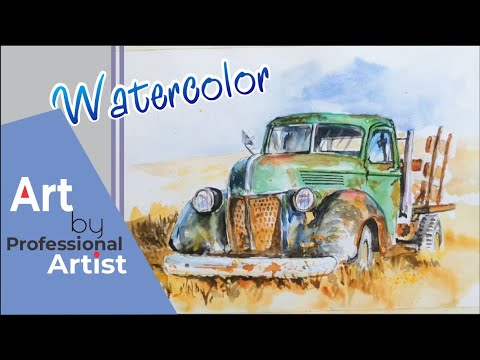 How to Paint an Old Rusty Car in Watercolour : How to Draw and Paint ...