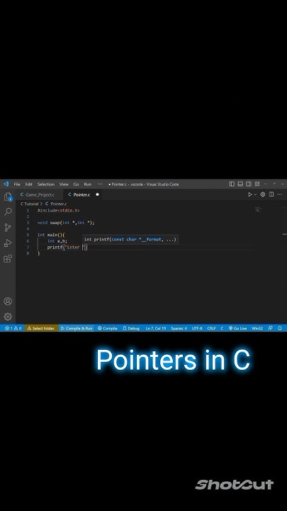Swap Two Values Using Pointer In C🤔 Clanguage Coding Youtube