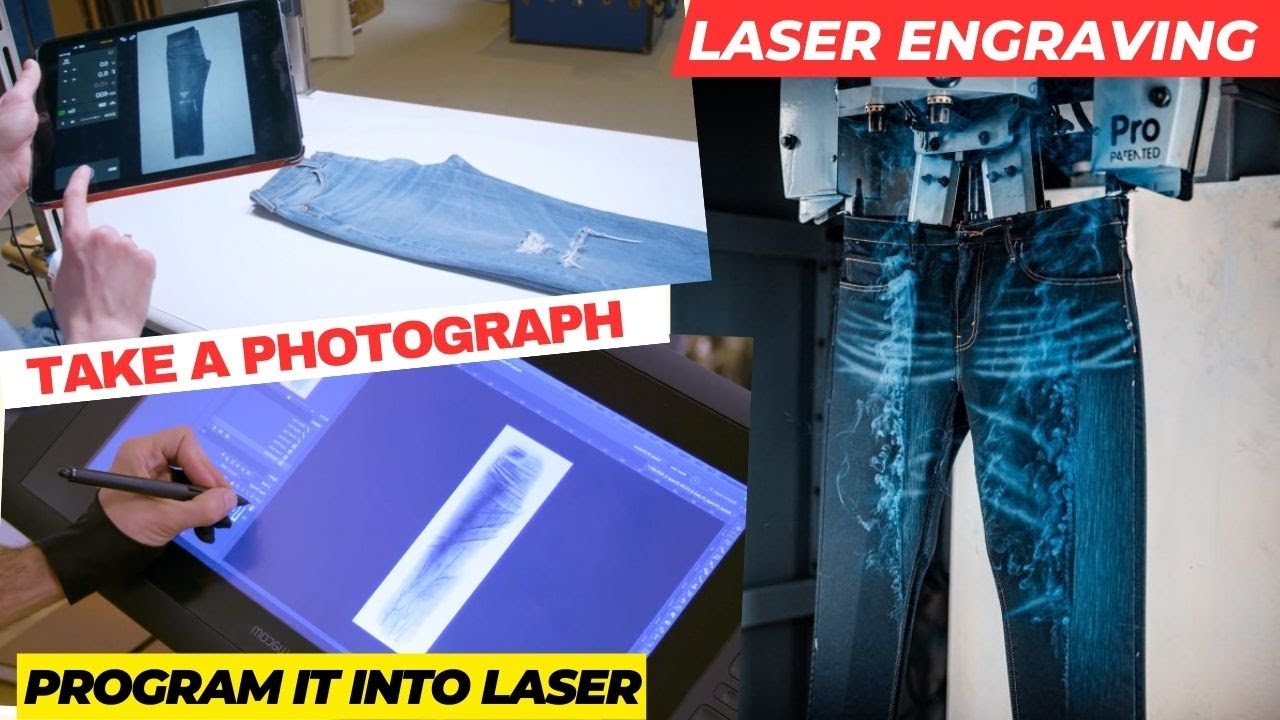 Use of Lasers to Make Distressed Jeans - Laser Engraving Process On ...