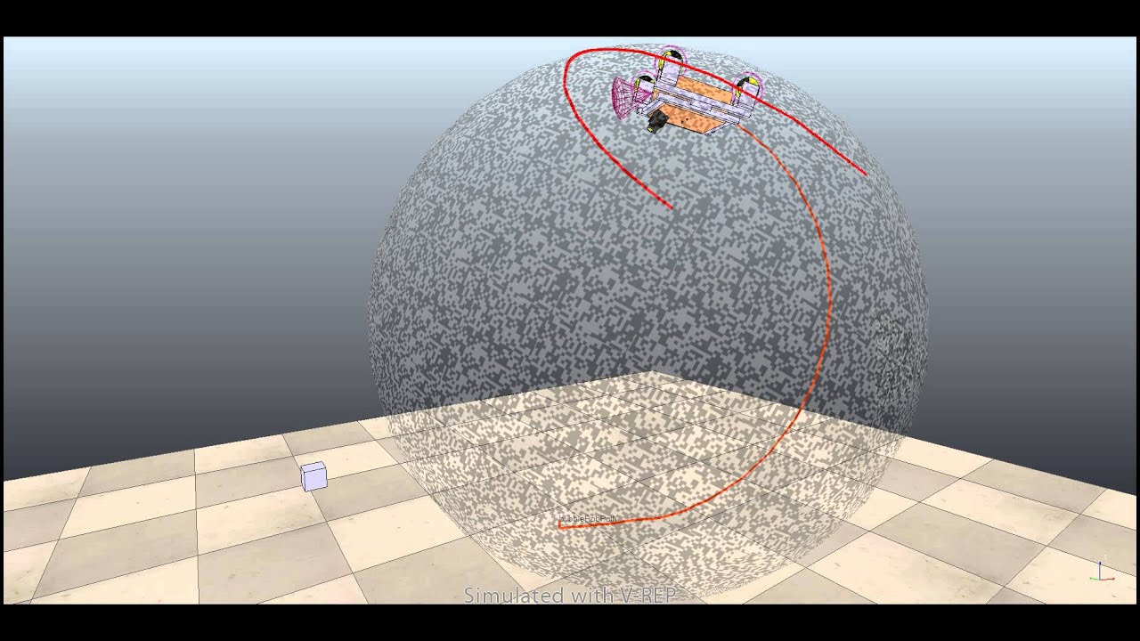 vrep simulation - magnetic wheels - YouTube