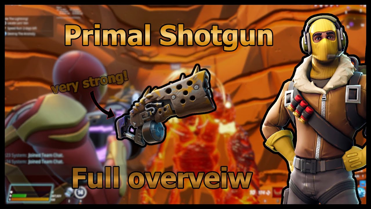Primal shotgun Full overview! in Fortnite STW - YouTube