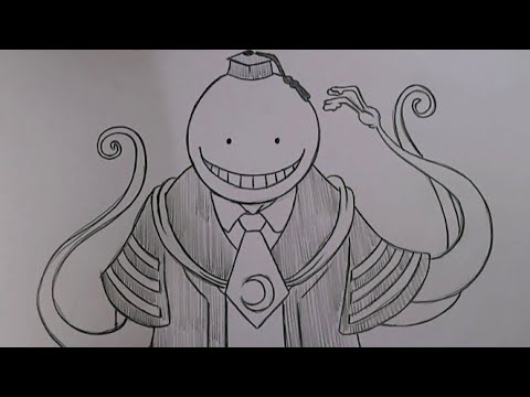Menggambar anime | Koro Sensei [ Assassination classroom ] - YouTube