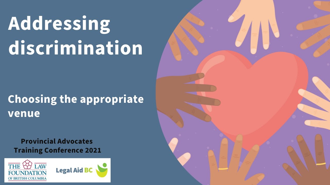 Addressing discrimination: choosing the appropriate venue - YouTube