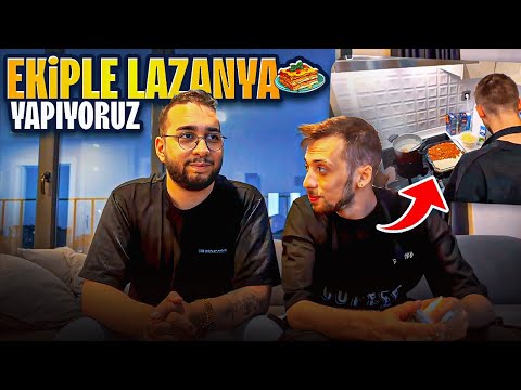 EKİPLE  LAZANYA YAPTIM ! | PARMAKLARINI YEDİLER !! @erayozkenar
