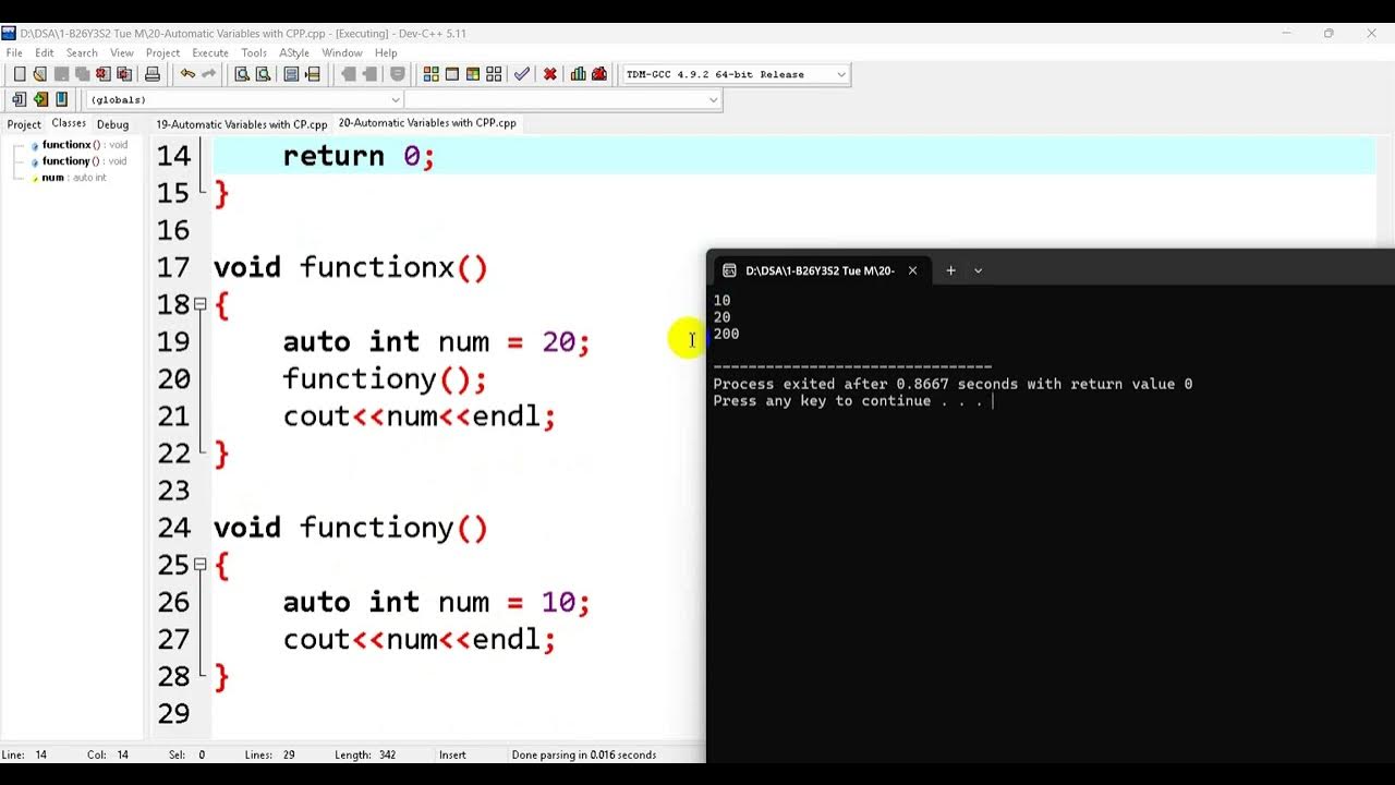 33-Automatic Variables with CPP in DSA | Data Structures and Algorithms in C/C++ - YouTube