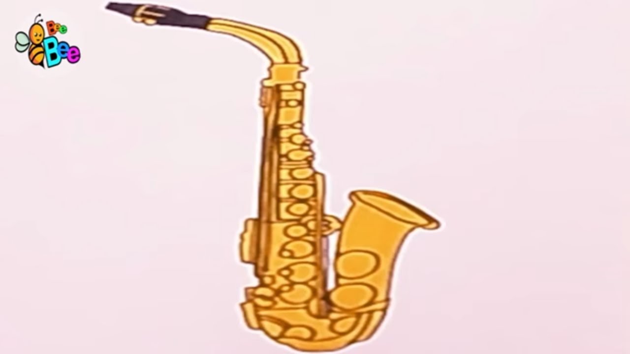 How to draw a Saxophone - YouTube