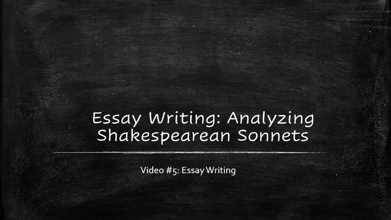 Video #5: Shakespearean Sonnets (Essay Outlining & Assignment) - YouTube