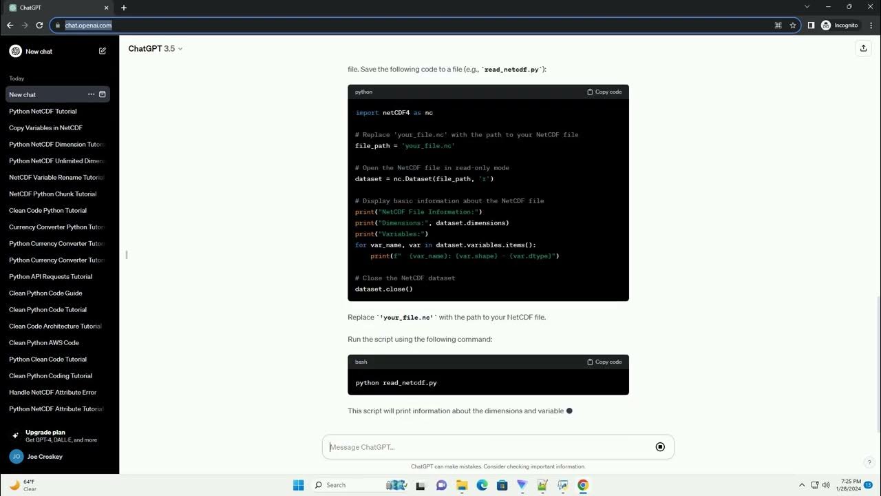 netcdf python conda install - YouTube