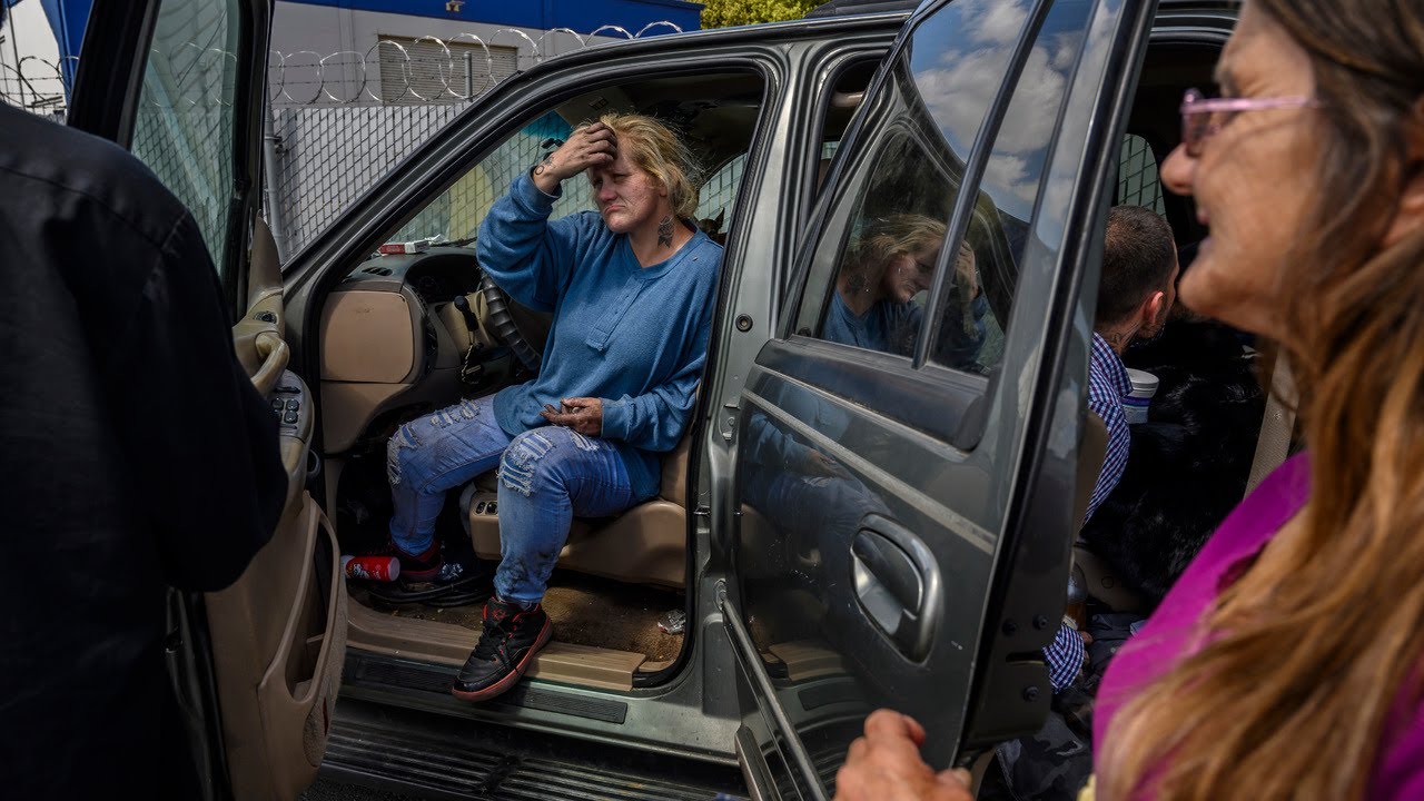 Homeless Family Living In Car