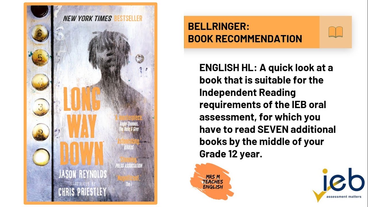 Bellringer: Book recommendation - 'Long Way Down' by Jason Reynolds ...