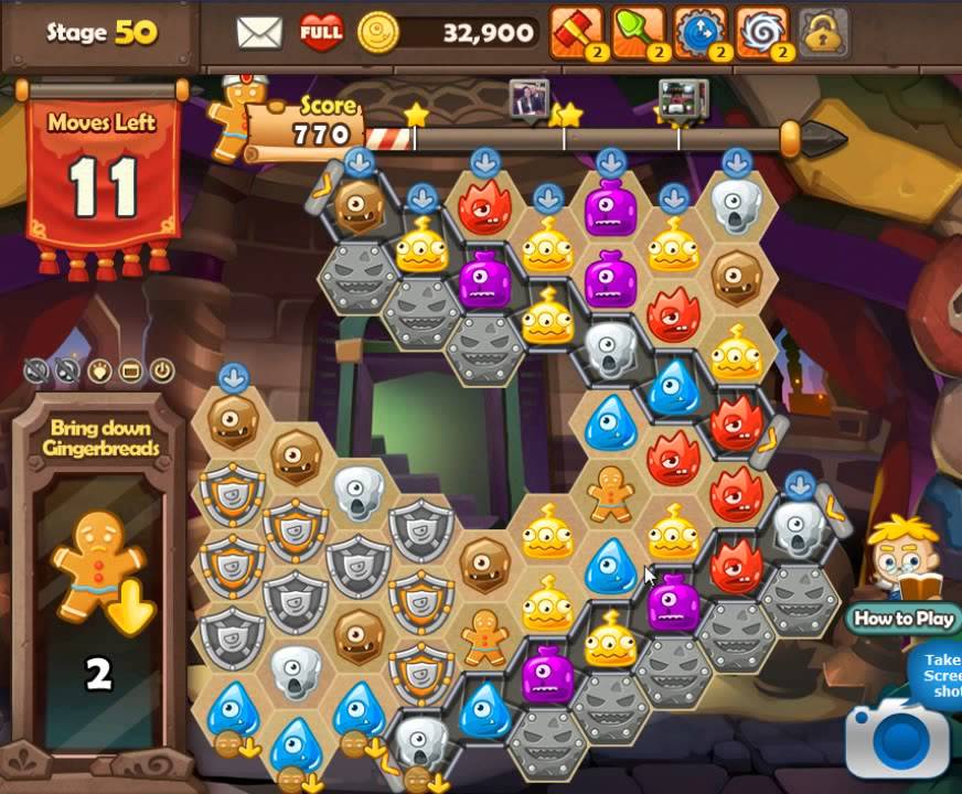 Monster Busters: Hexa Blast Level 50 - YouTube
