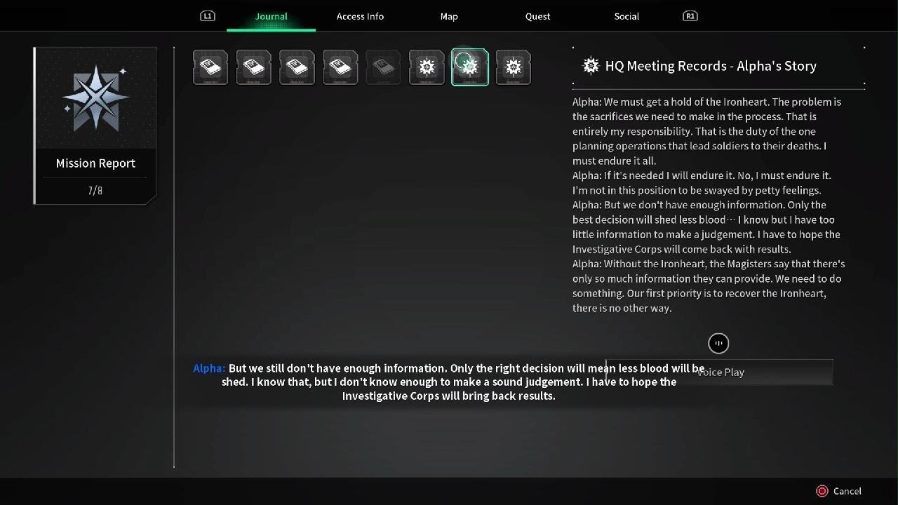 The First Descendant -Albion - Records - "HQ Meeting Records - Alpha's ...