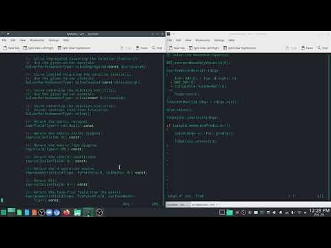 OpenFoam application editing 8 - exploring the fvScalarMatrix and fvVectorMatrix classes - YouTube