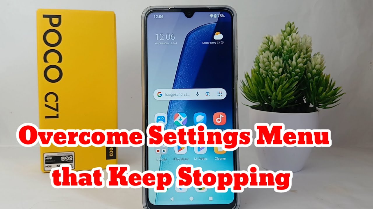 how To Overcome Settings Menu that Keep Stopping on Poco C71 - YouTube