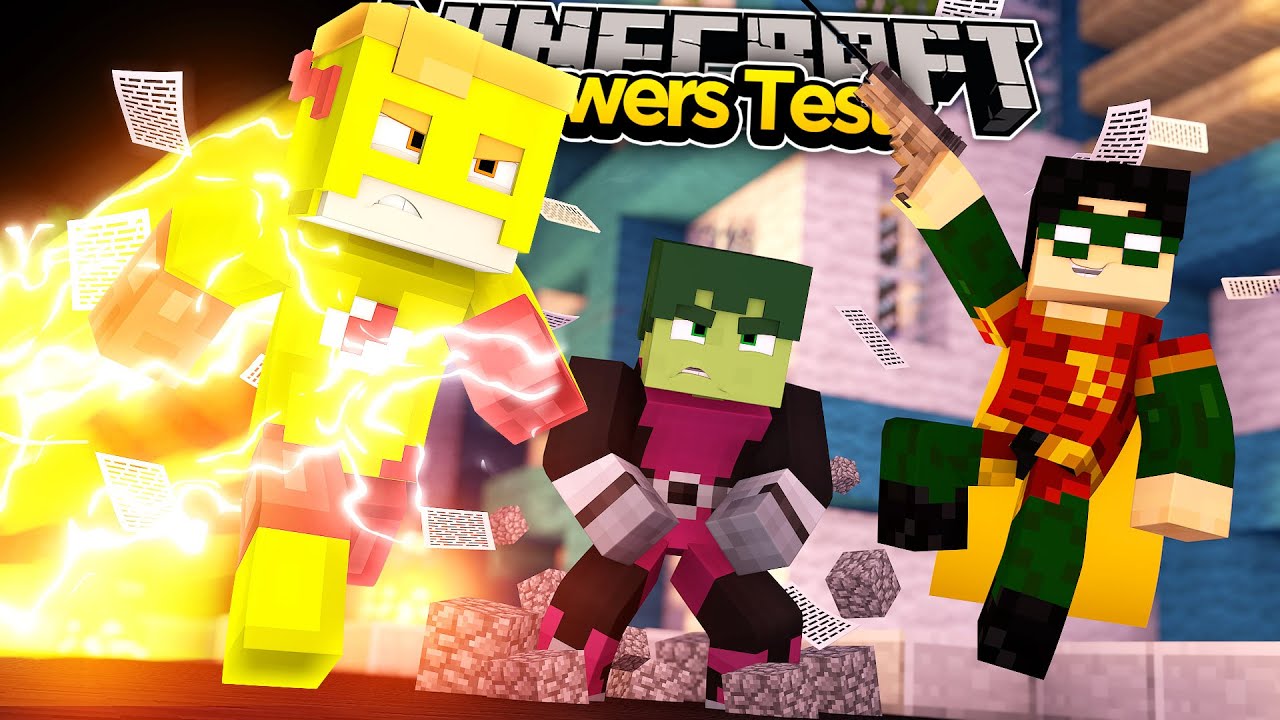 Minecraft Adventure - TESTING THE TEEN TITANS POWERS!! - YouTube