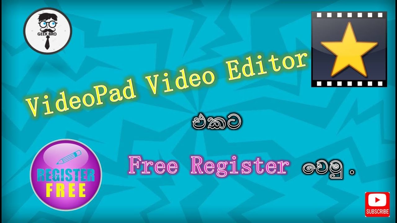 How To Make Free Register in VideoPad Video Editor Software Sinhala ...