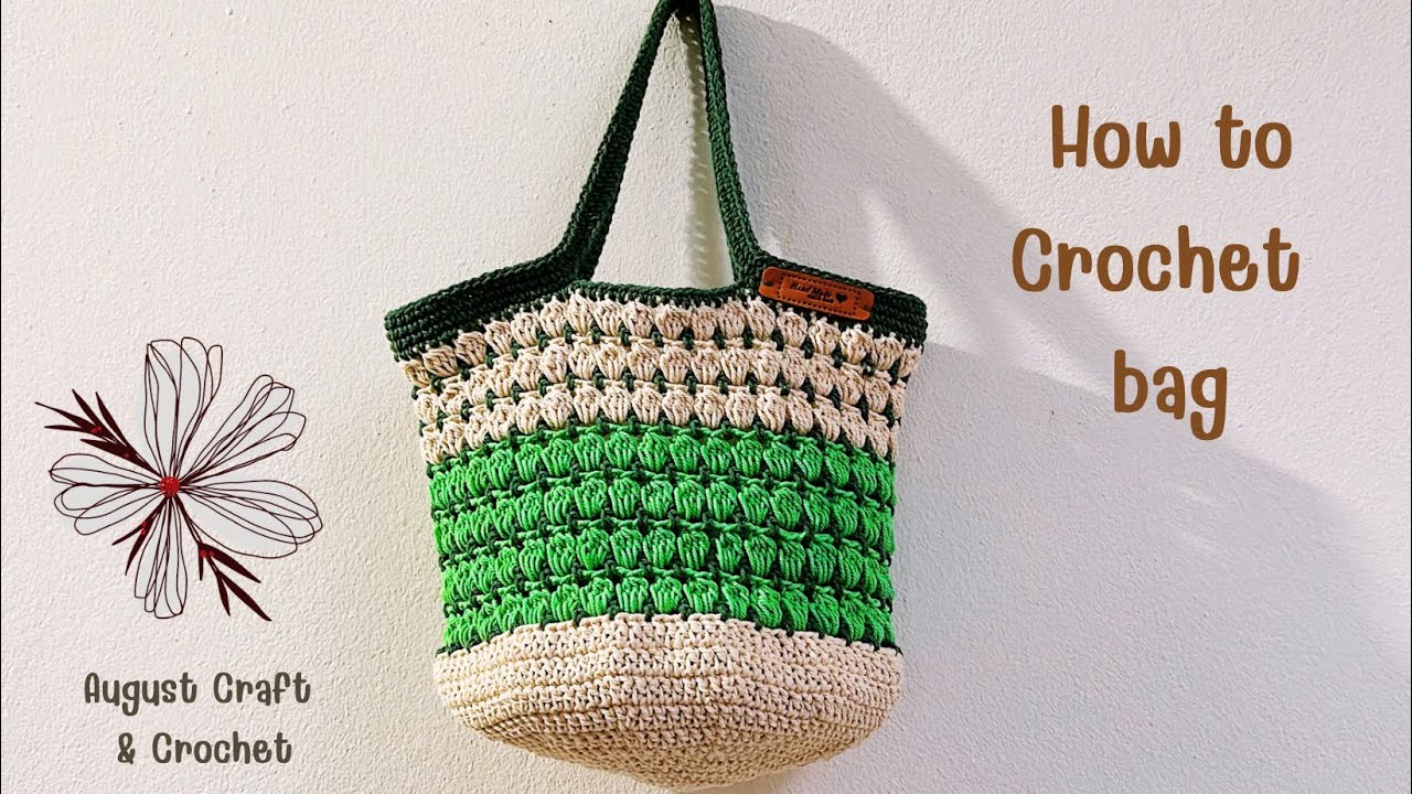 Crochet bag : How to crochet everyday tote bag. Crochet hand bag ...