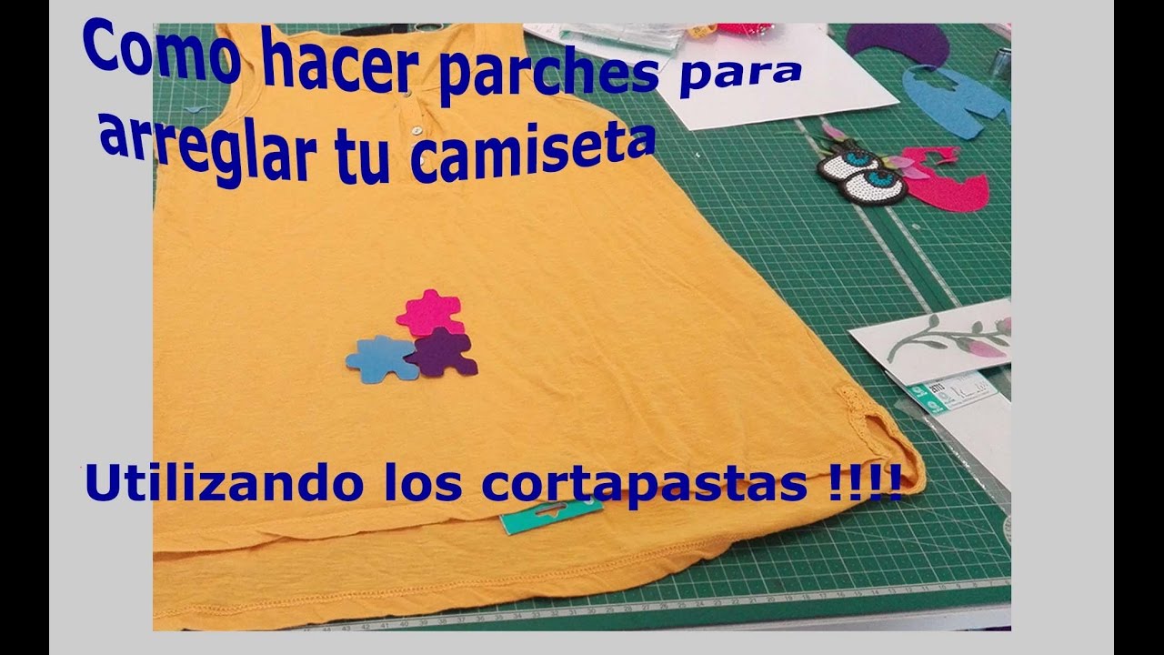 Como hacer parches para ropa rota con cortapastas - YouTube
