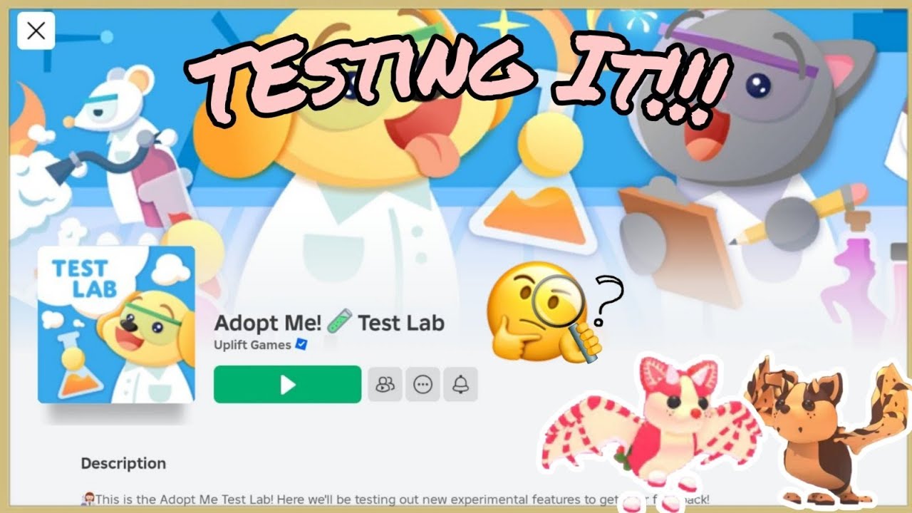 TESTING The ADOPT ME TEST LABEL! We Played The NEW UPDATE??🧪🐶||Roblox ...
