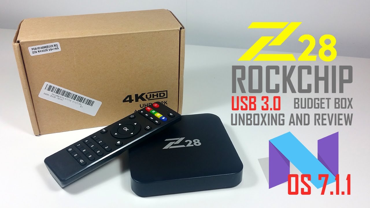 Z28 Rockchip RK3328 Quad Core Android 7.1 4k TV Box - Full Review - YouTube