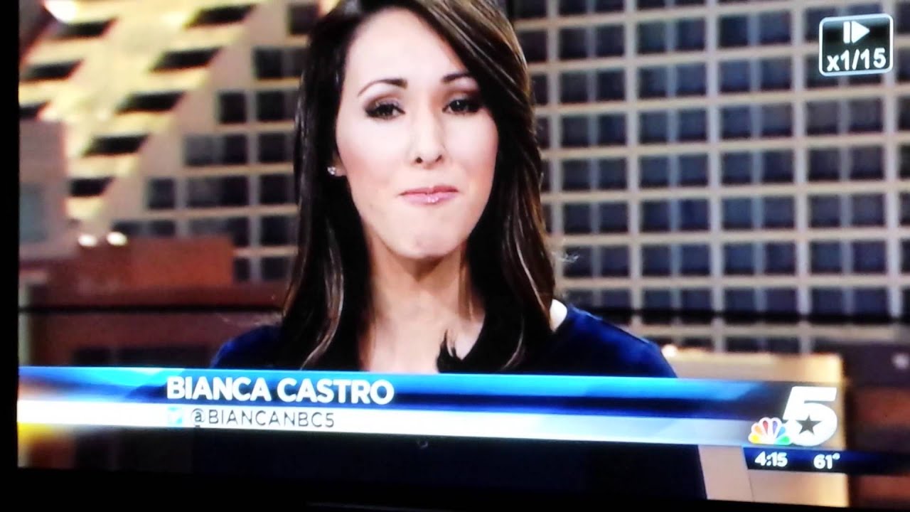 Nbc 5 bianca castro blooper spitting - YouTube