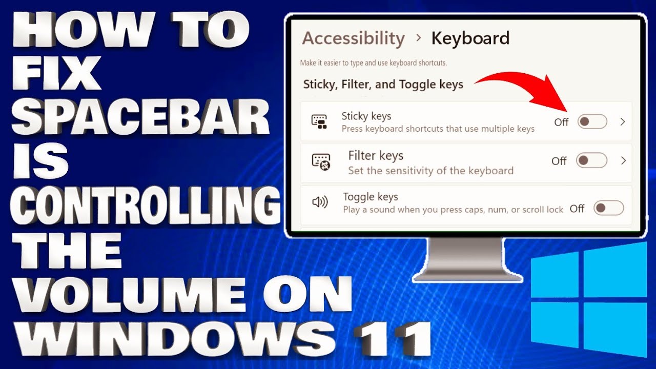 How To Fix Spacebar Is Controlling The Volume on Windows 10/11 - YouTube