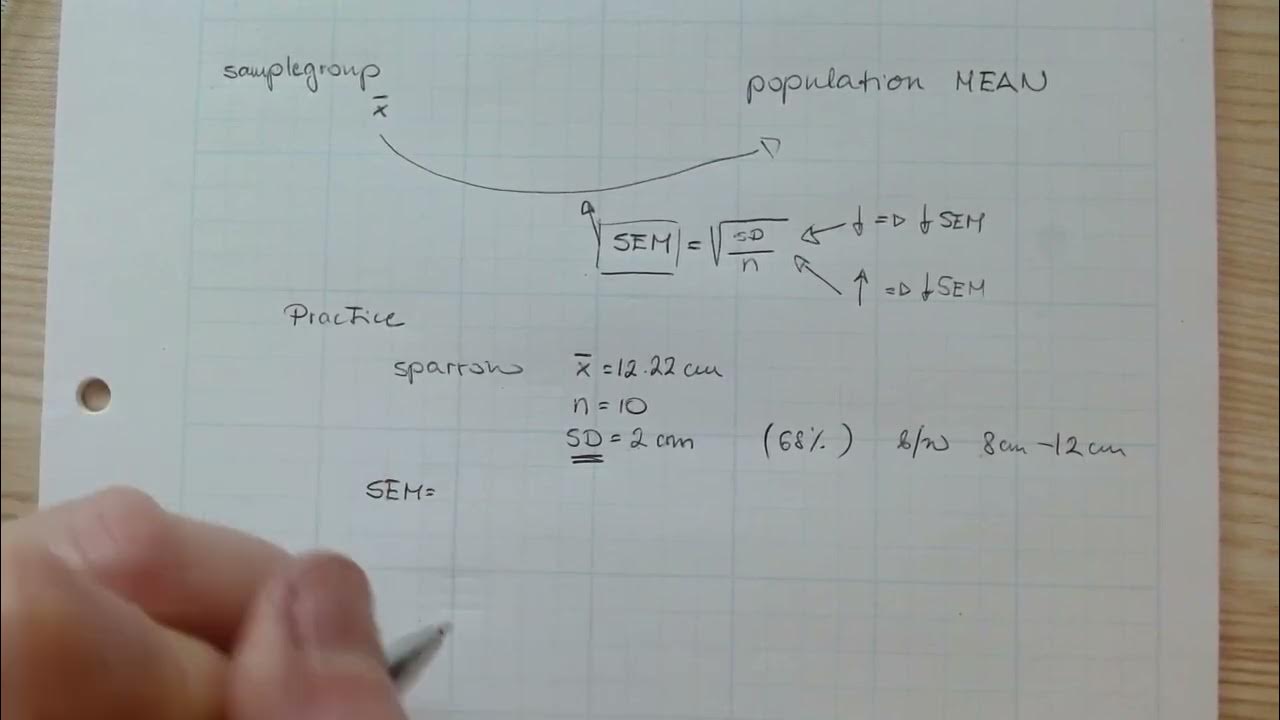 AP Biology Science Practice #5 Standard Error of the Mean - YouTube