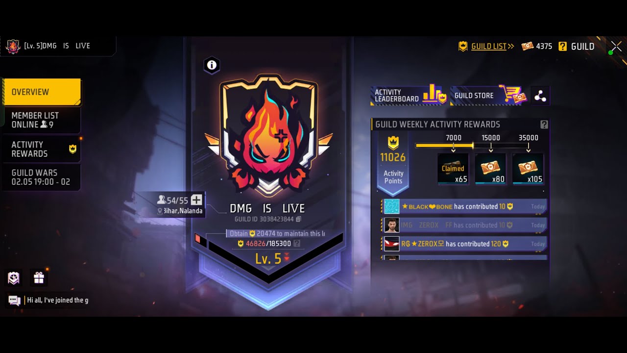 GUILD TEST ️ LIVE STREAM 💪 AND UID CHECK FREE FIRE MIX - YouTube