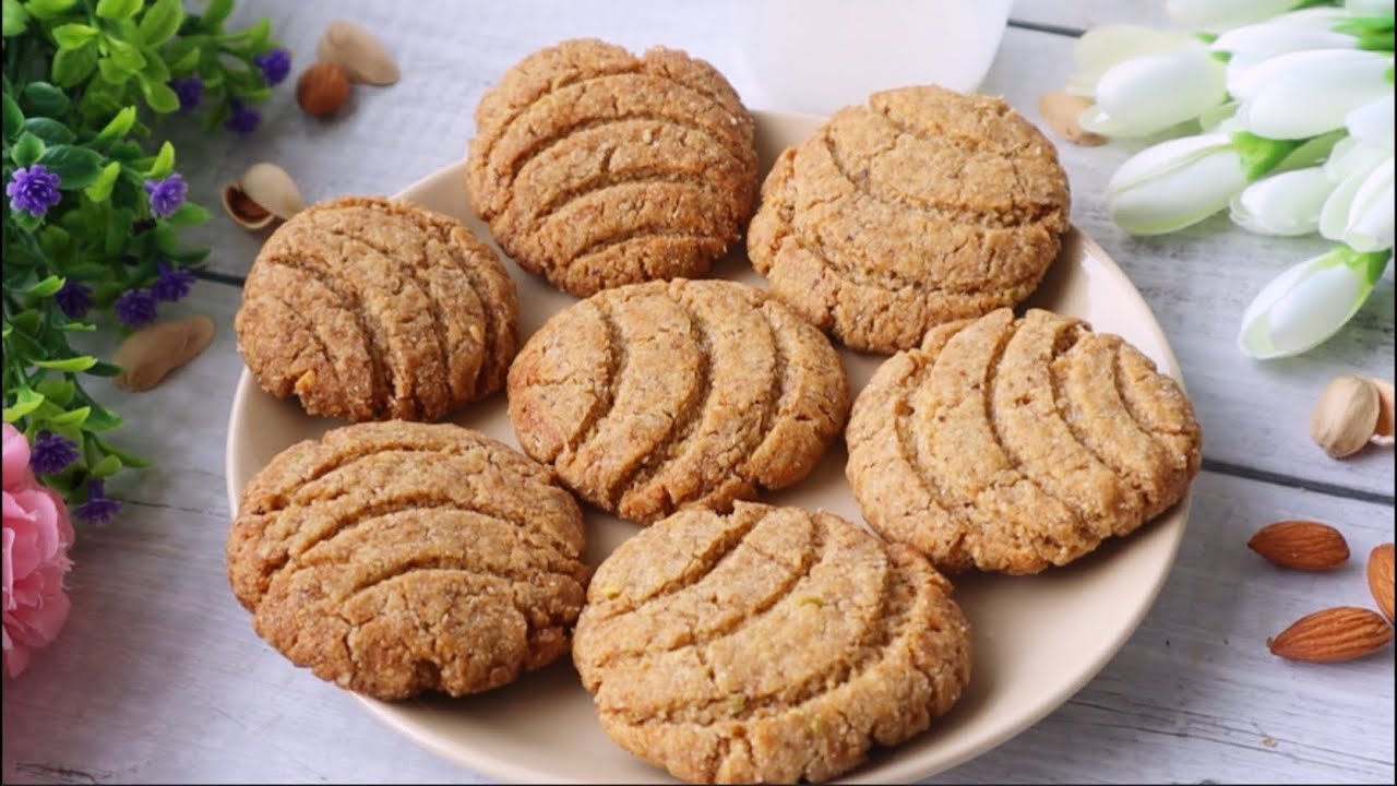 Super Easy, Crunchy & HEALTHY Cookies | Cookies in 10 minutes, melt in ...