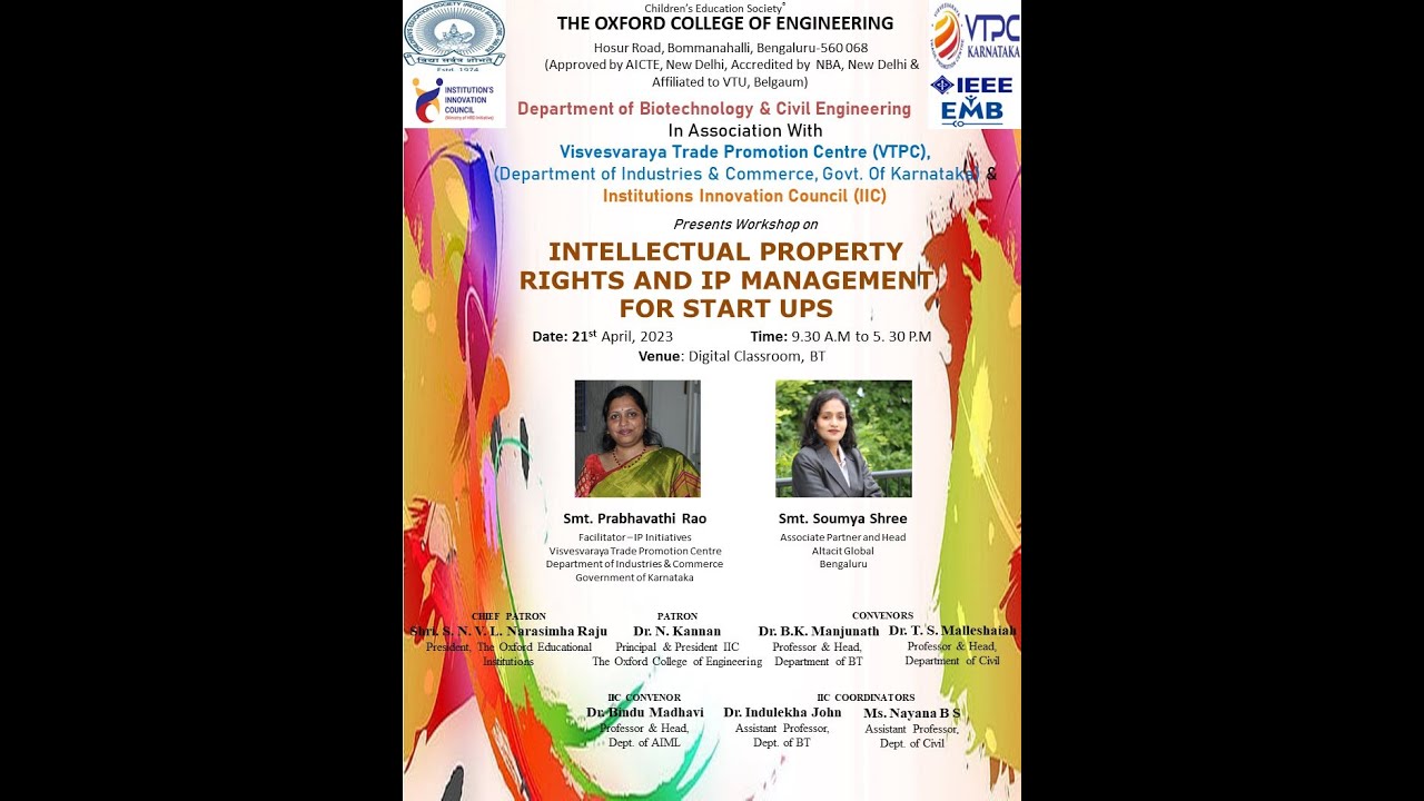 INTELLECTUAL PROPERTY RIGHTS AND IP MANAGEMENT FOR START UPS - YouTube