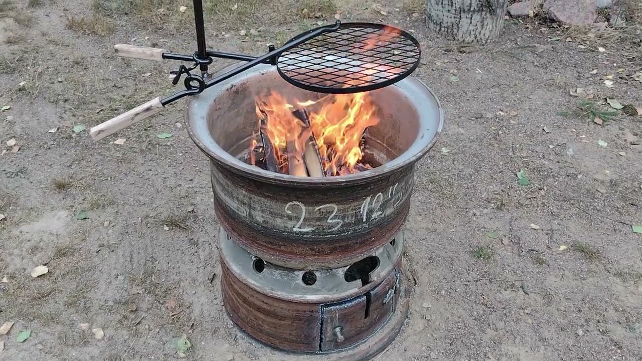 Homemade Barbecue from Truck Rims - YouTube
