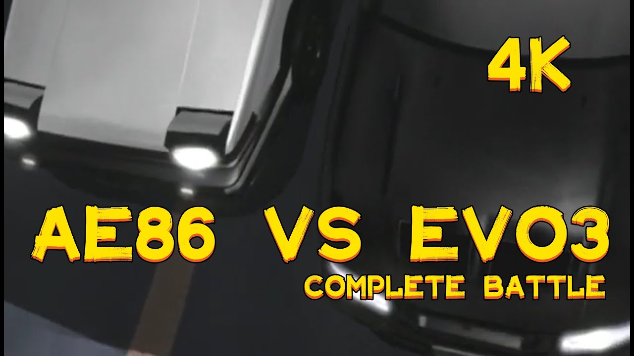 [ Initial D ] Takumi battle with Kyouichi for the first time, AE86 ...