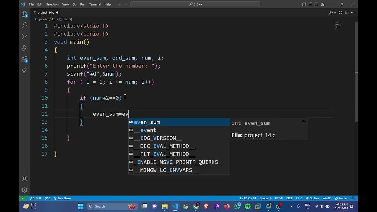 WAP to print sum of even and odd numbers from 1 to N numbers - YouTube