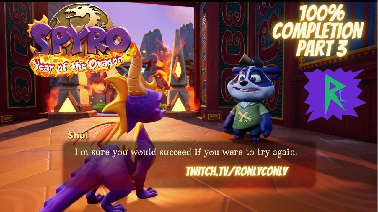 Spyro Year of the Dragon Reignited Rhynocs 3 100% Completion Goal - YouTube